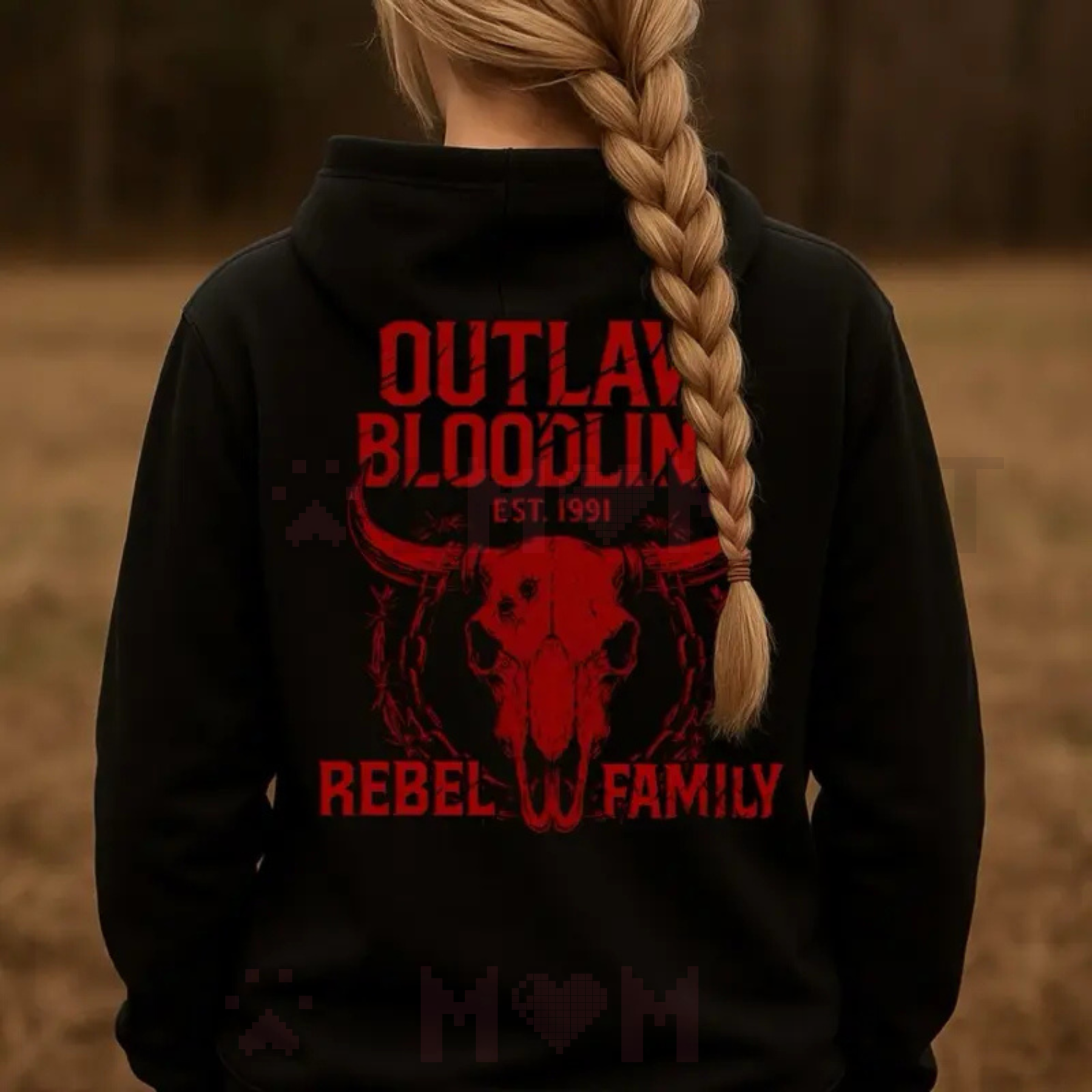Rebel Family Outlaw Bloodline Skull Hoodie – Dog Mom Hat