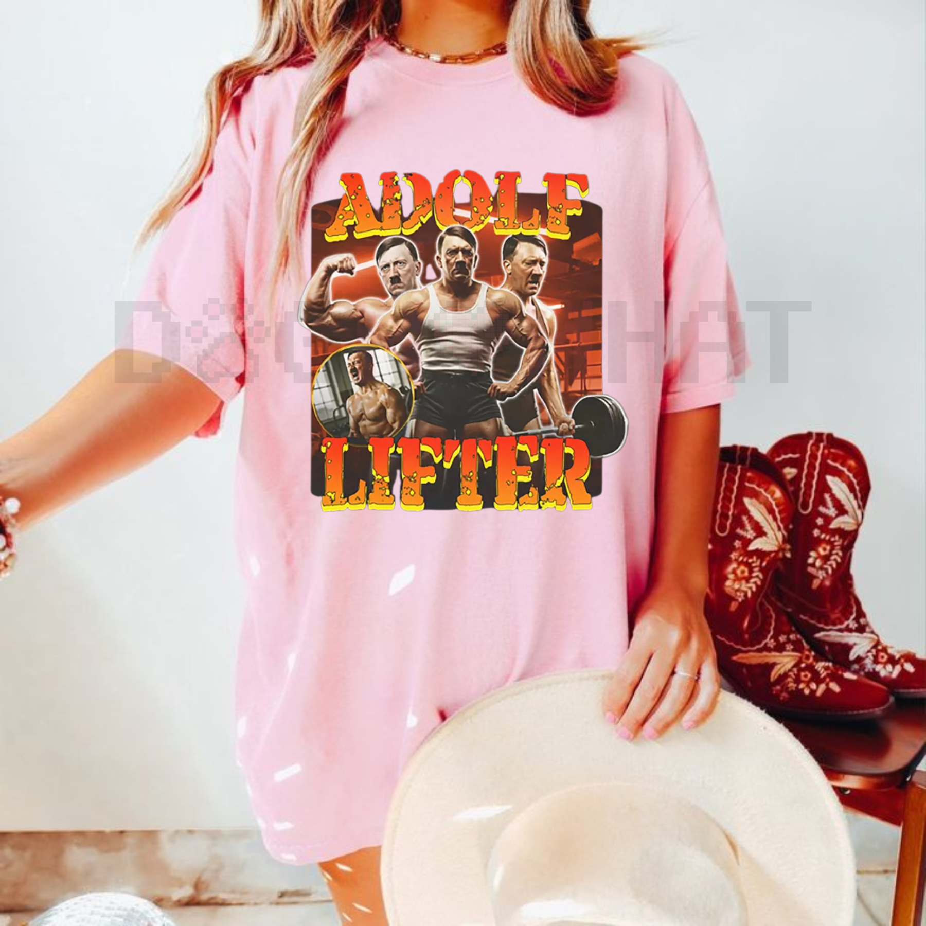 AL Bodybuilding Meme Graphic Tee – Dog Mom Hat