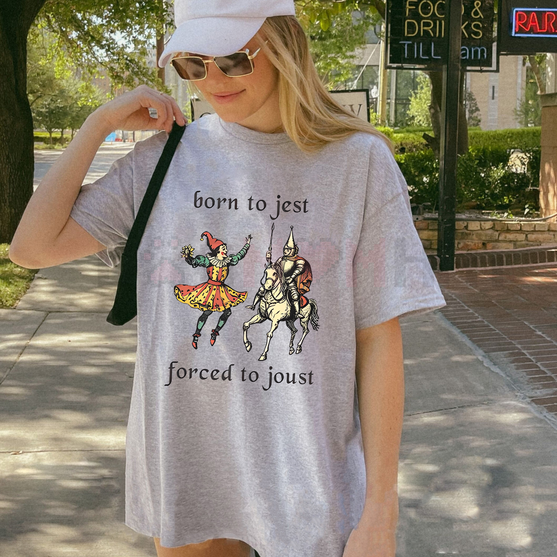 "Born to Jest Forced to Joust" Meme Tee – Dog Mom Hat